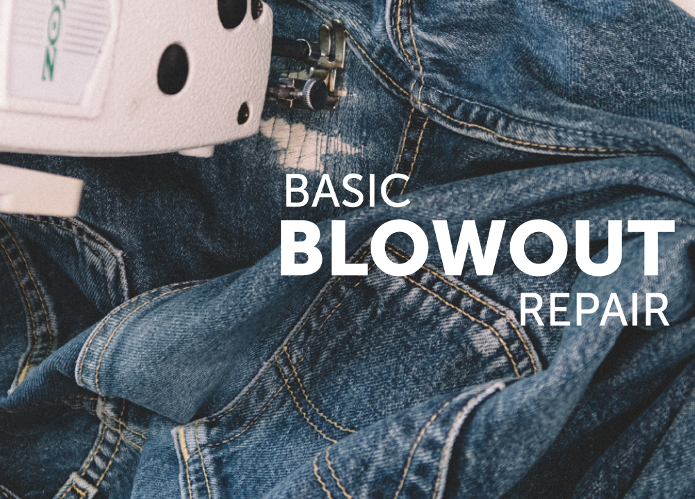 CULT DIY // BASIC BLOWOUT REPAIR // quick DIY fix for your denim blowouts.